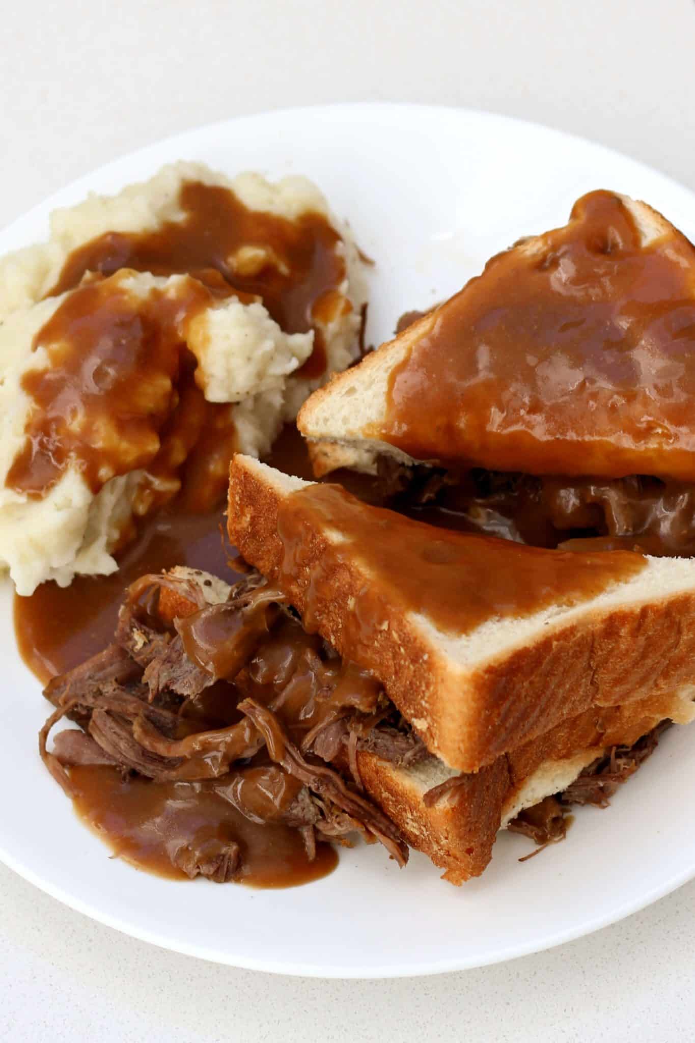 Instant Pot Hot Beef Sandwich and Mashed Potatoes - 365 Days of Slow ...