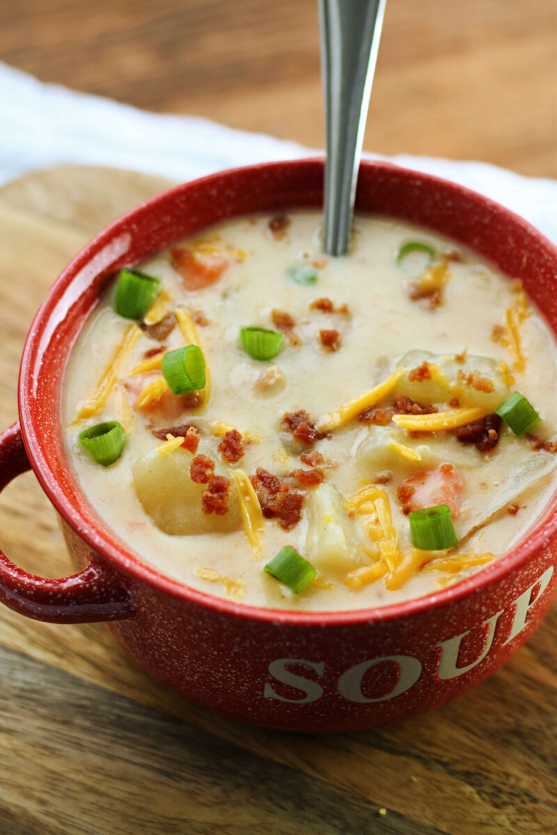 Outback Loaded Potato Soup - 365 Days of Slow Cooking and Pressure Cooking