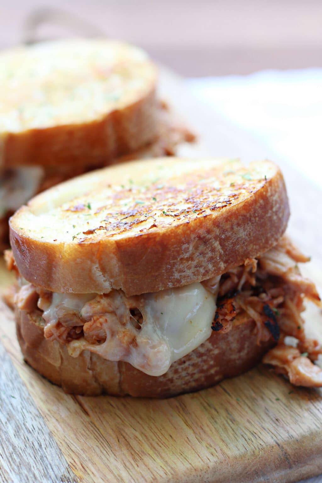 BBQ Chicken Grilled Cheese - 365 Days of Slow Cooking and Pressure Cooking